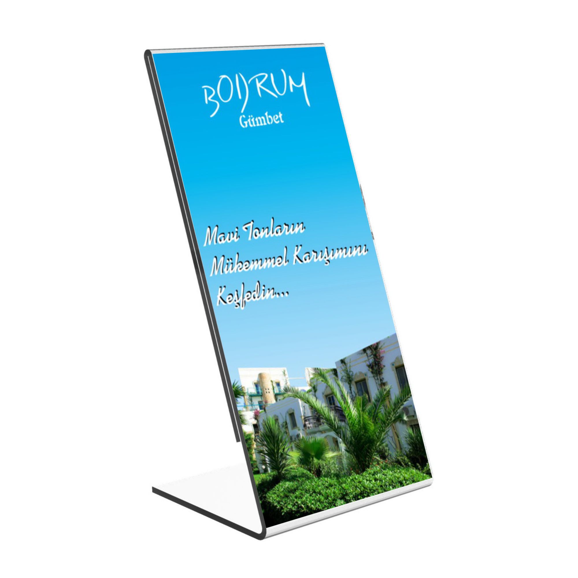 Acrylic Slant Back Sign Holder - Ores Display Systems