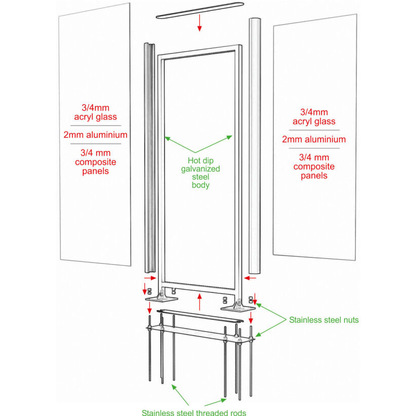 Delta Pylons Flat Design - Ores Display Systems