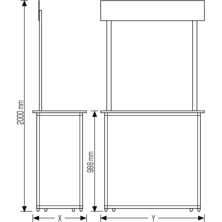 Folding Counter "with Header" - Ores Display Systems