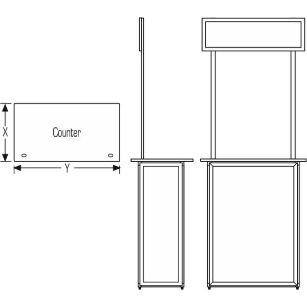 Folding Counter with Snap Frames - Ores Display Systems