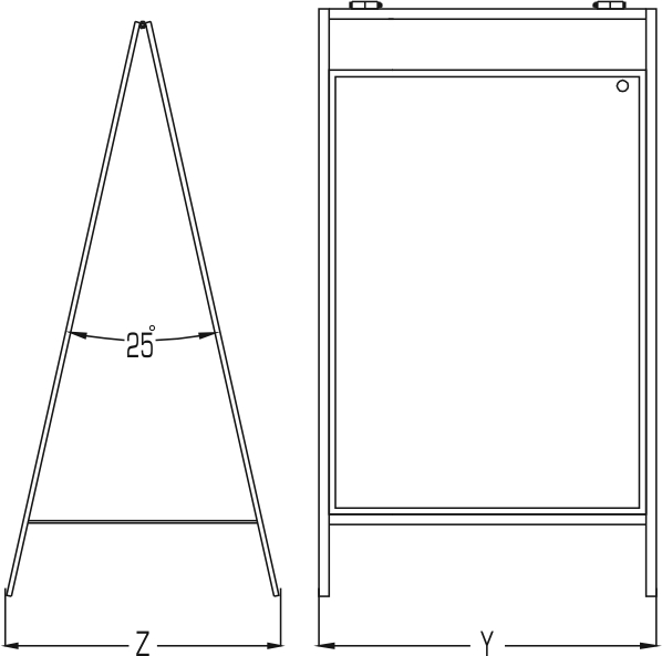 Steel A Board "Flat" - Ores Display Systems