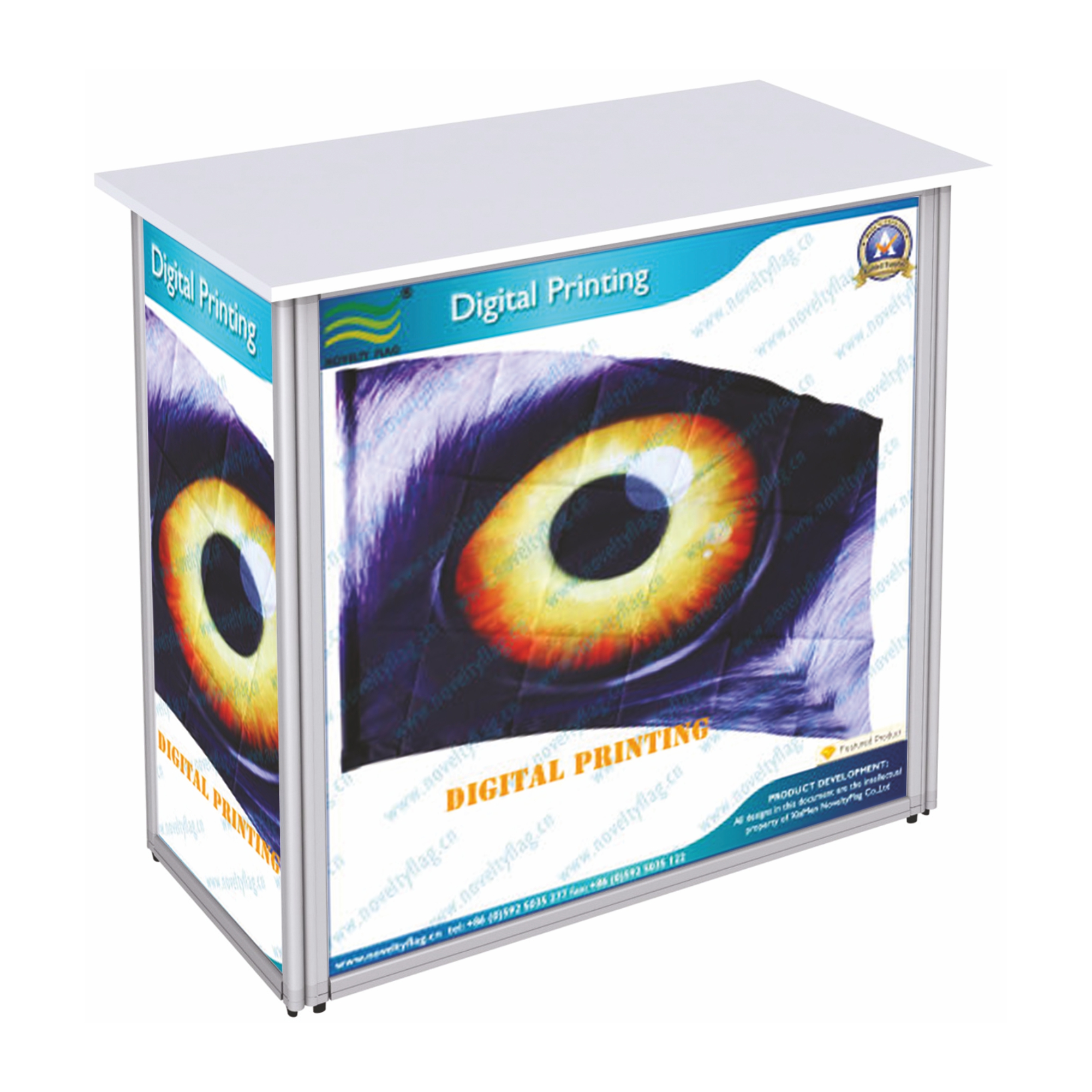 Folding Double Counter "Straight" - Ores Display Systems