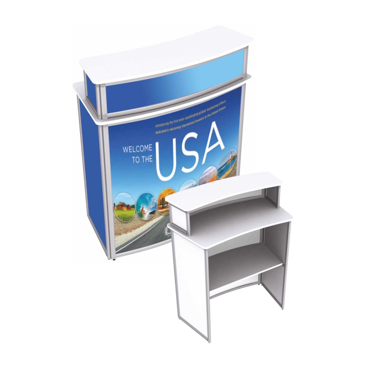 Folding Double Counter "Oval" - Ores Display