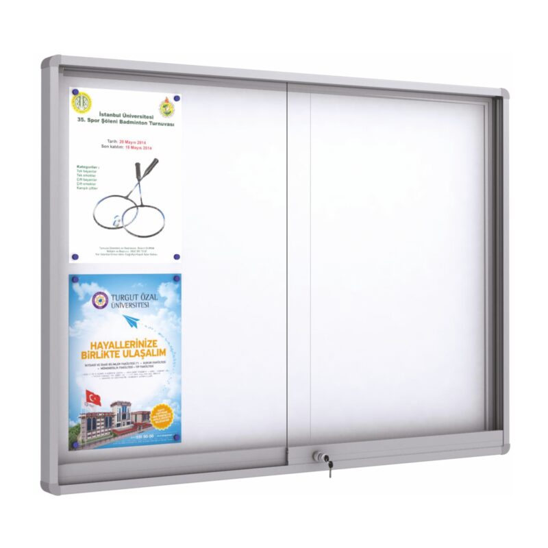 MIDI Sliding Doors Noticeboard "Magnetic" - Ores Display
