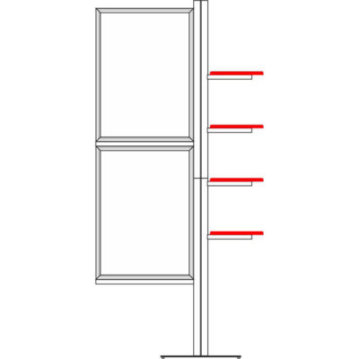 Multi Display with Slide in Frames & Display Shelves - Ores Display