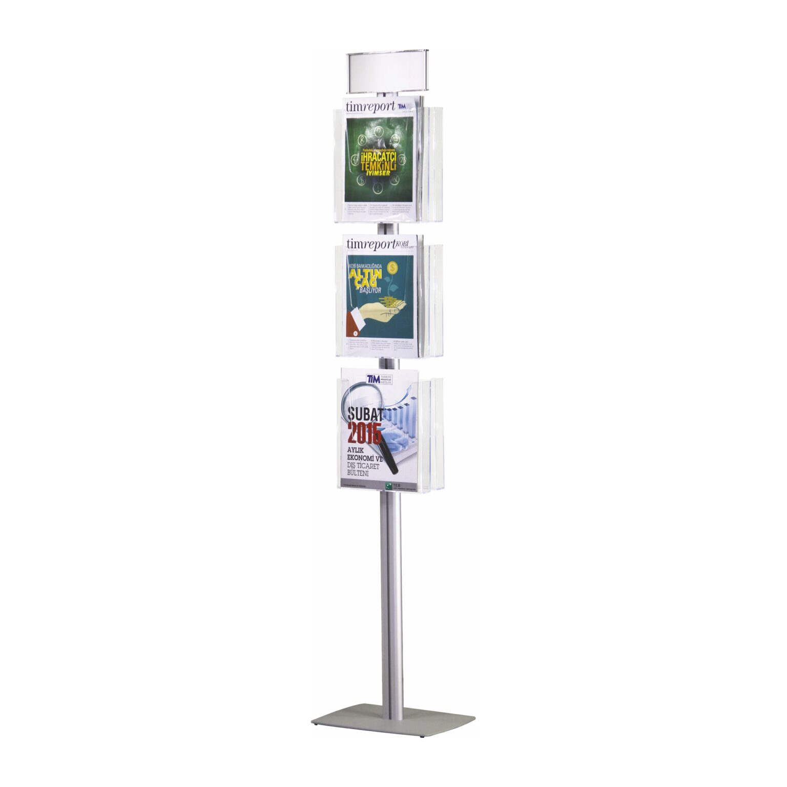 Neo Brochure Stand Pyramid - Ores Display