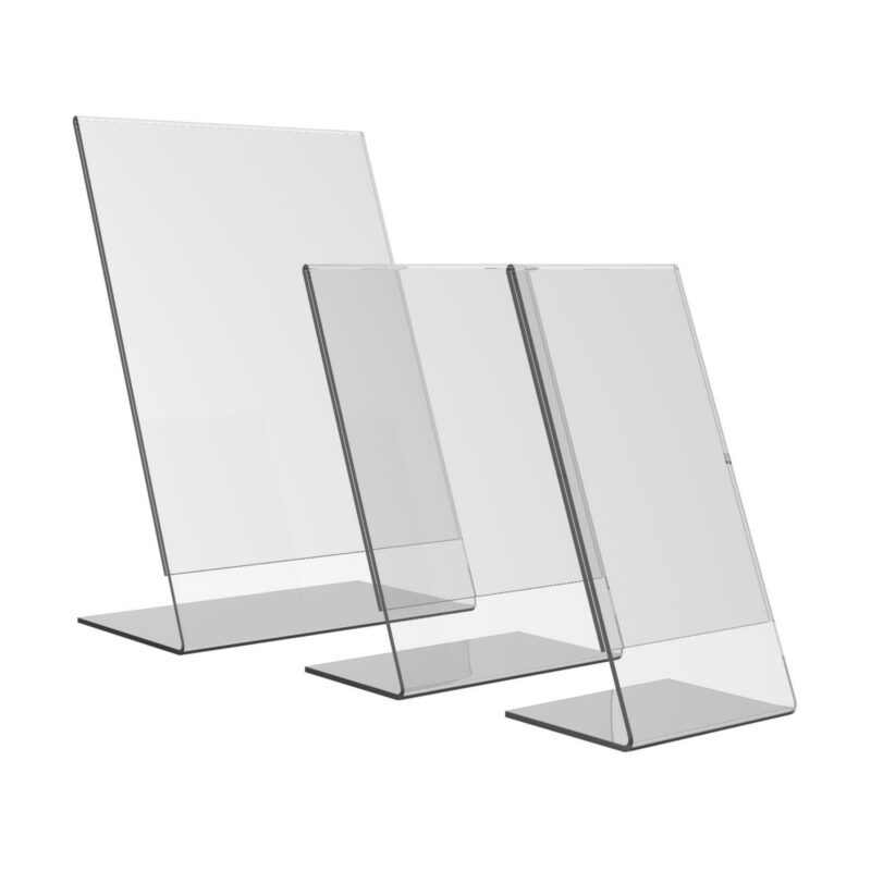 Acrylic Slant Back Sign Holder - Ores Display