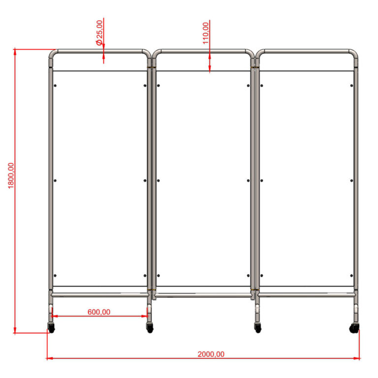 Tube Folding Room Divider - Ores Display